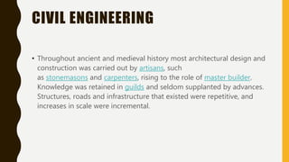 Introduction to civil engineering and its history. | PPTX