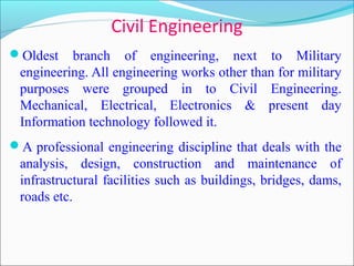 Introduction to civil engineering | PPT