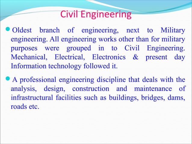 Introduction to civil engineering | PPT