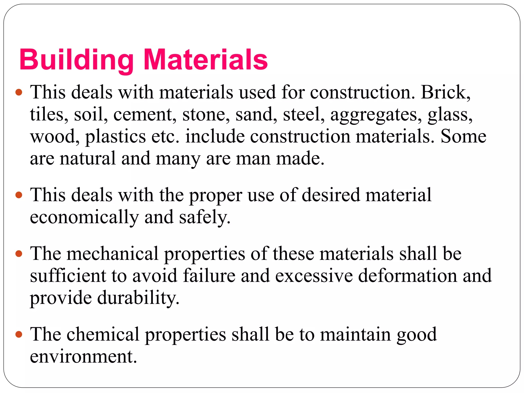 Introduction to civil engineering | PPTX