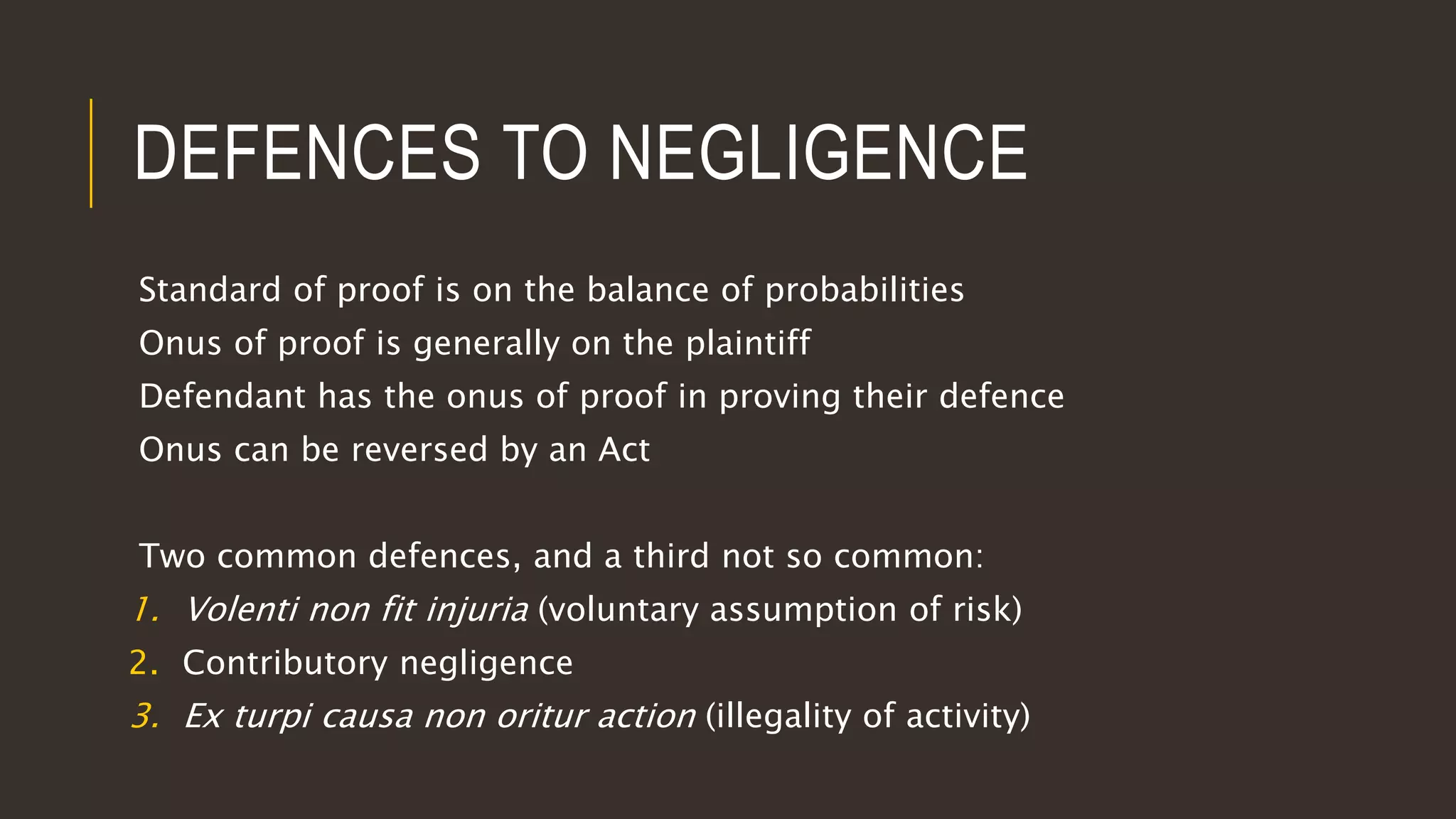 Introduction to Civil Obligations - Negligence | PPT