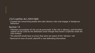 Introduction to Civil Obligations - Negligence | PPT