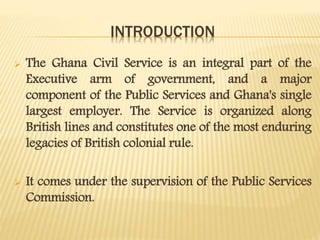 Introduction to civil service | PPTX