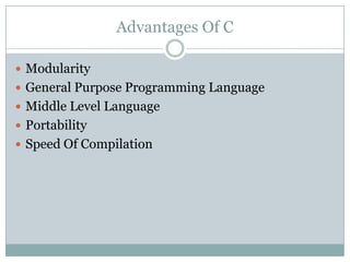 Introduction to C Language | PPT