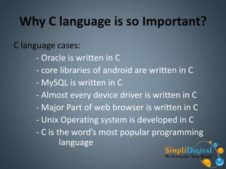 Introduction to c language | History of C language | PPTX