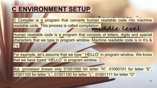 Introduction to c language | PPTX