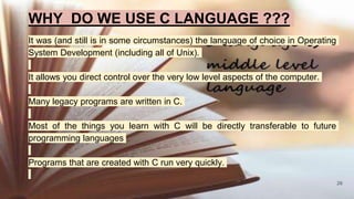 Introduction to c language | PPTX