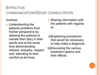 Introduction to clinical communication skills.pptx 2011 | PPTX