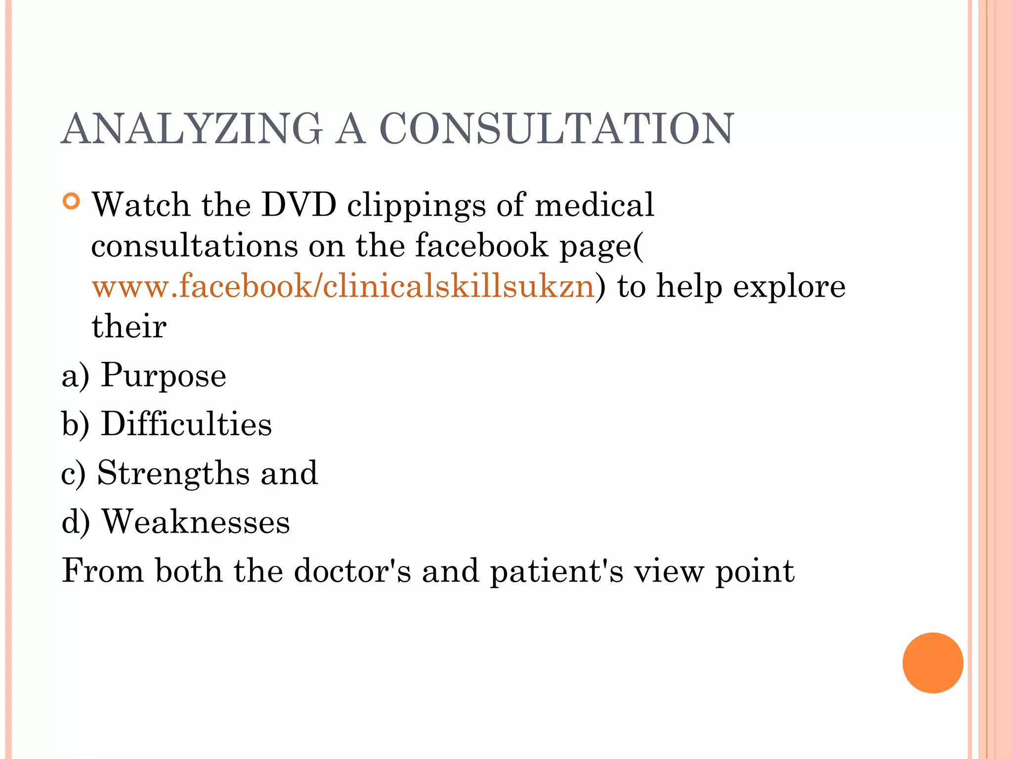 Introduction to clinical communication skills.pptx 2011 | PPT