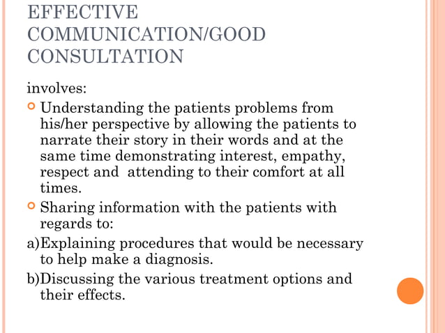 Introduction to clinical communication skills.pptx 2011 | PPT