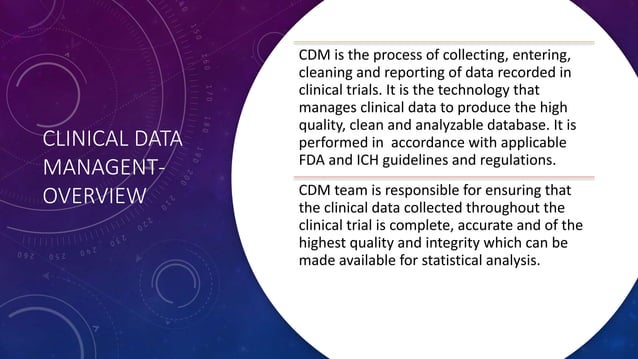 Introduction to clinical data management | PPTX