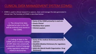 Introduction to clinical data management | PPTX