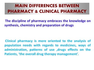 Introduction to clinical pharmacy & toxicology | PPTX