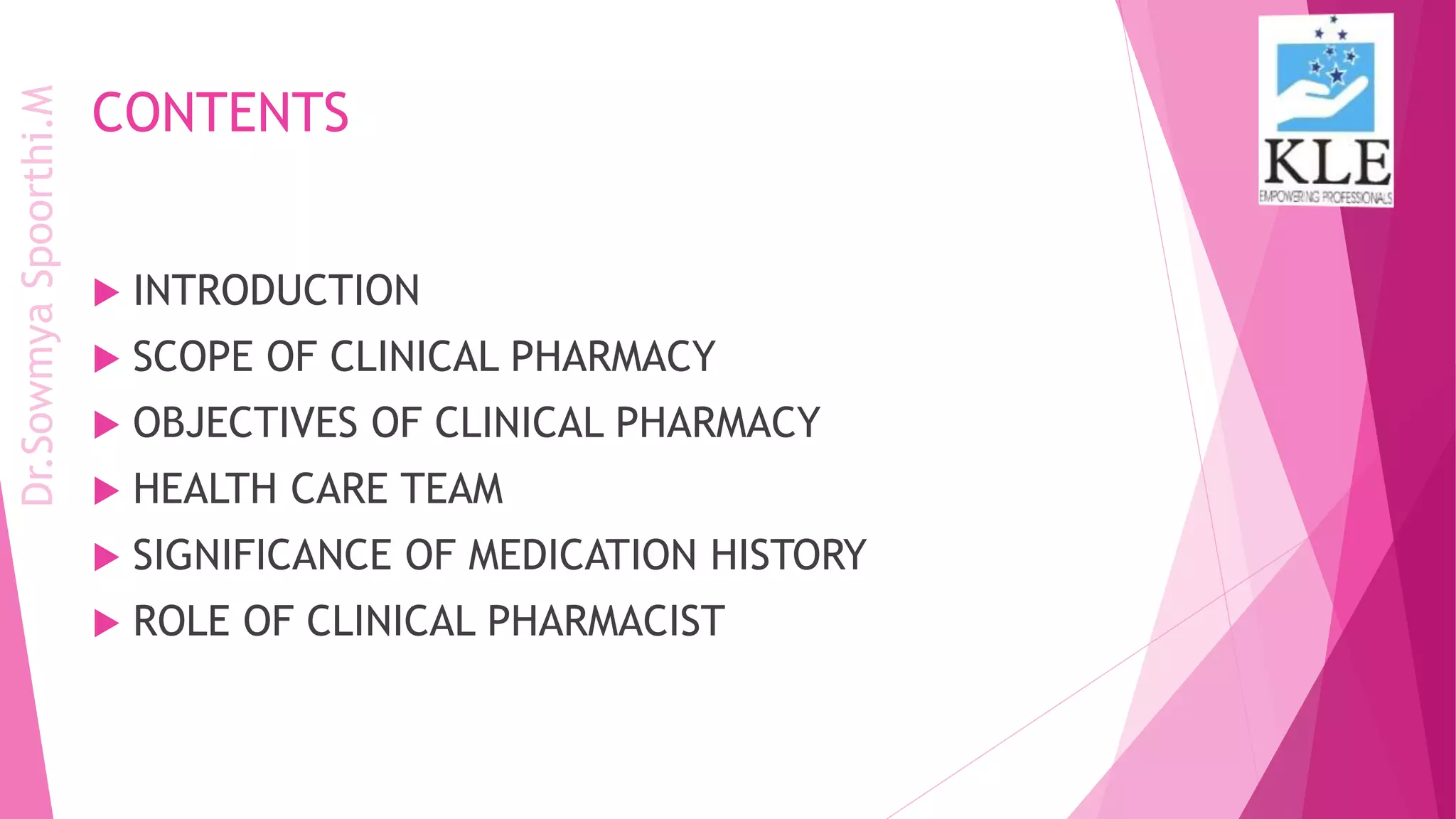 Introduction to clinical pharmacy | PPTX