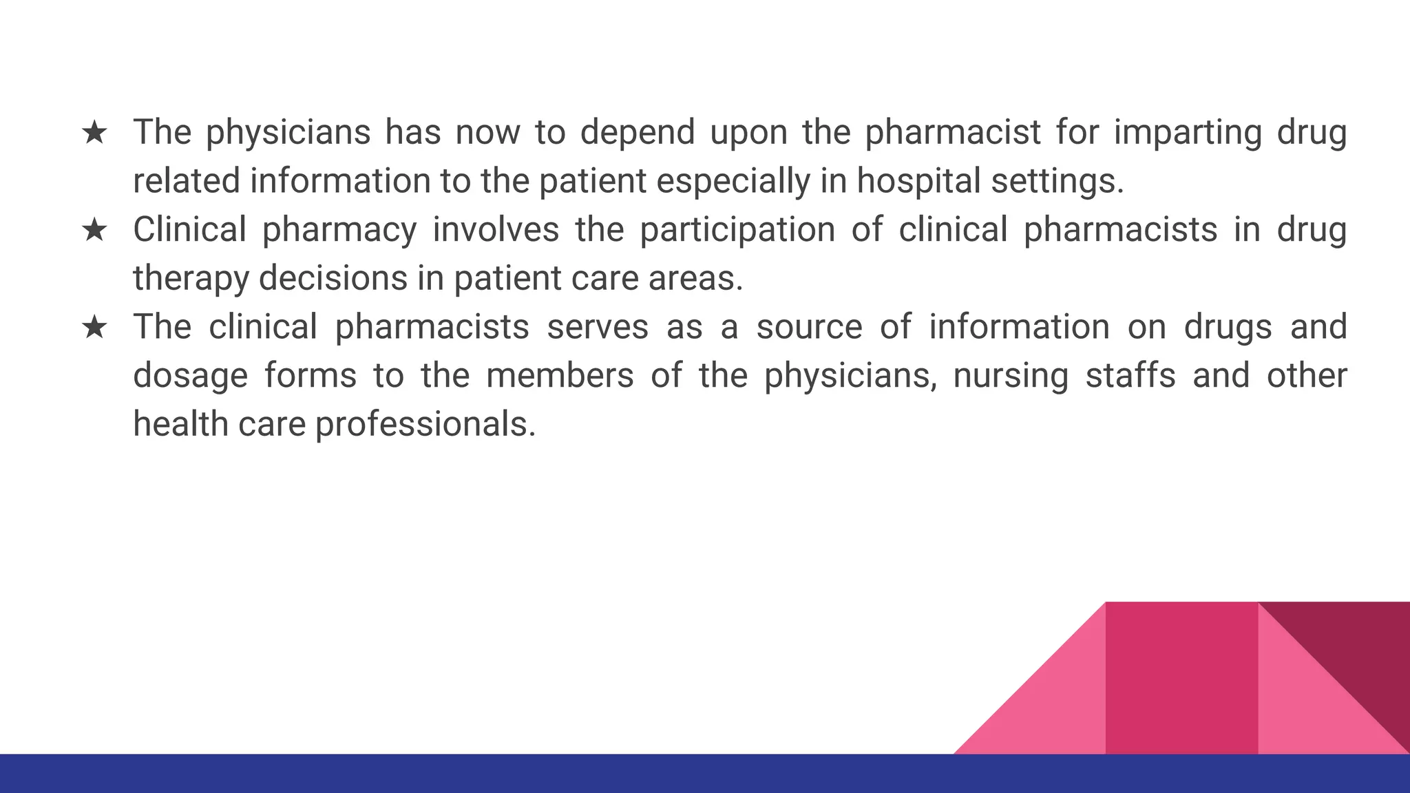 Introduction to clinical pharmacy practice definition & scope | PPTX