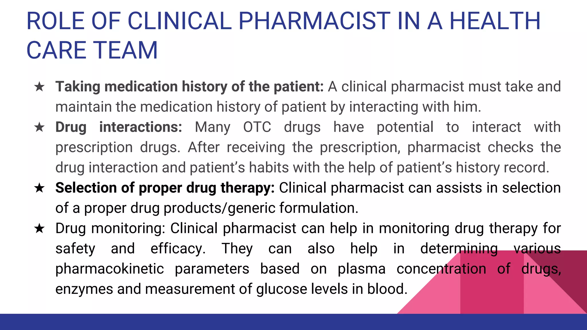 Introduction to clinical pharmacy practice definition & scope | PPTX