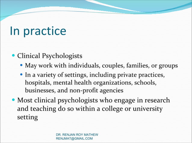 Introduction To Clinical Psychology | PPT