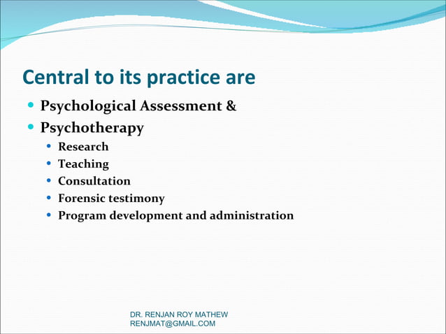 Introduction To Clinical Psychology | PPT