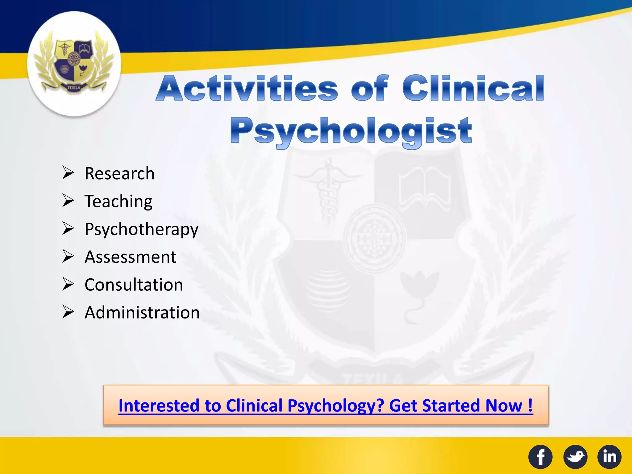 Introduction to clinical psychology | PPTX