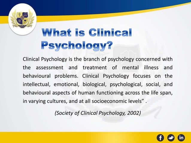 Introduction to clinical psychology | PPT