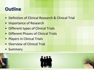 Introduction to clinical research | PPTX