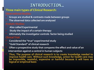 Introduction to clinical research | PPT