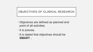 Introduction to clinical research | PPTX