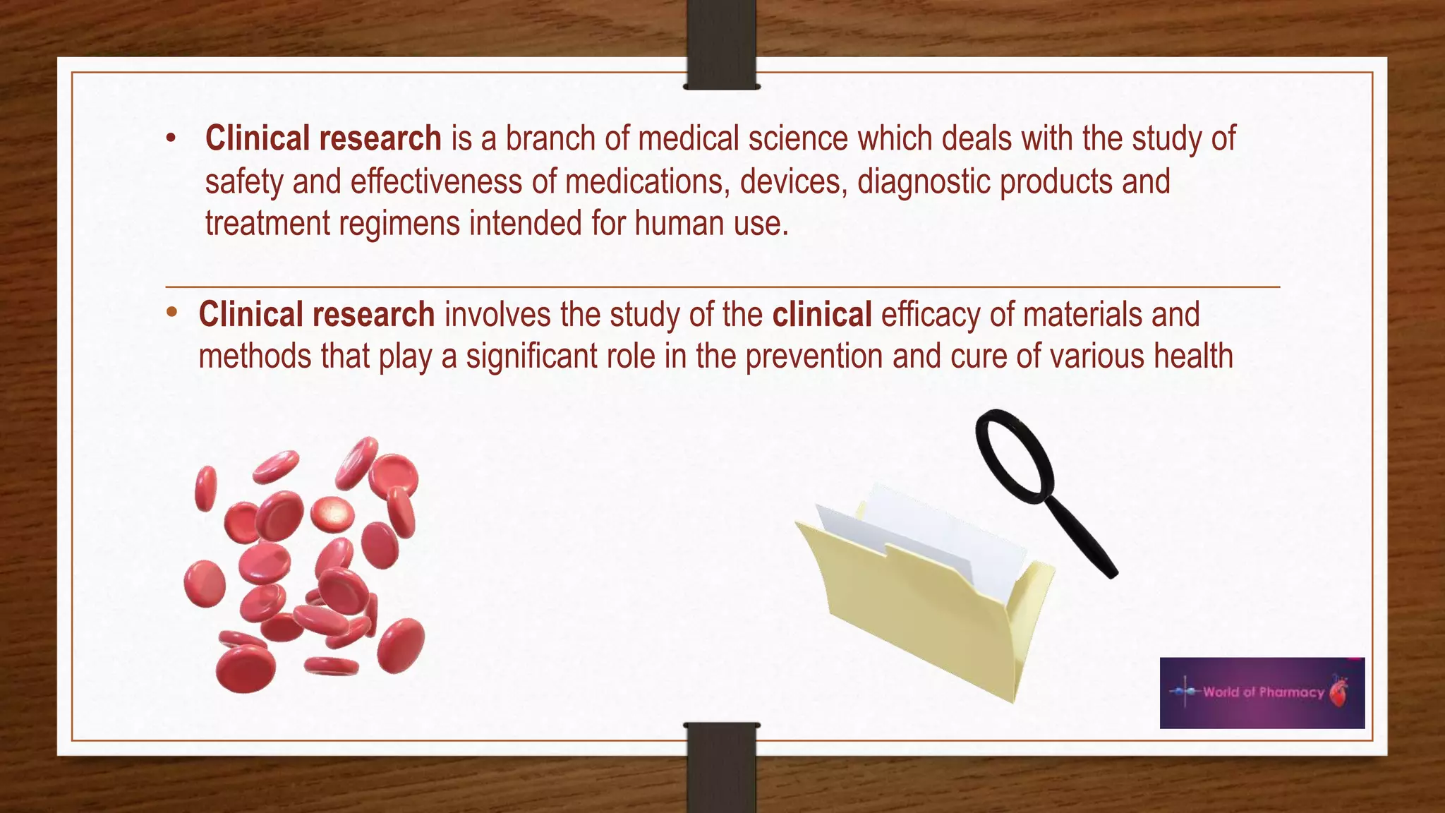 Introduction to clinical research | B.Pharm | PPT