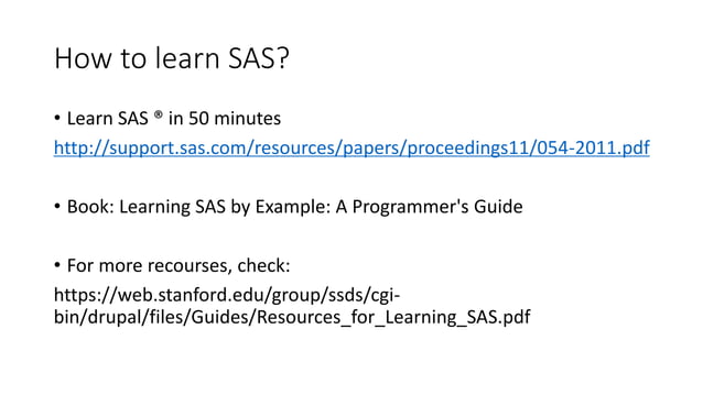 Introduction To Clinical Sas Programming Pptx Programming Languages Computing