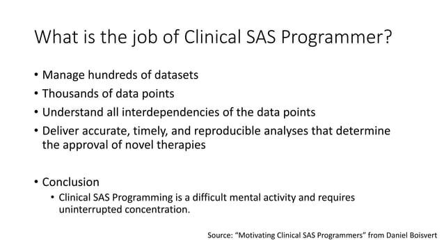 Introduction to clinical sas programming | PPT