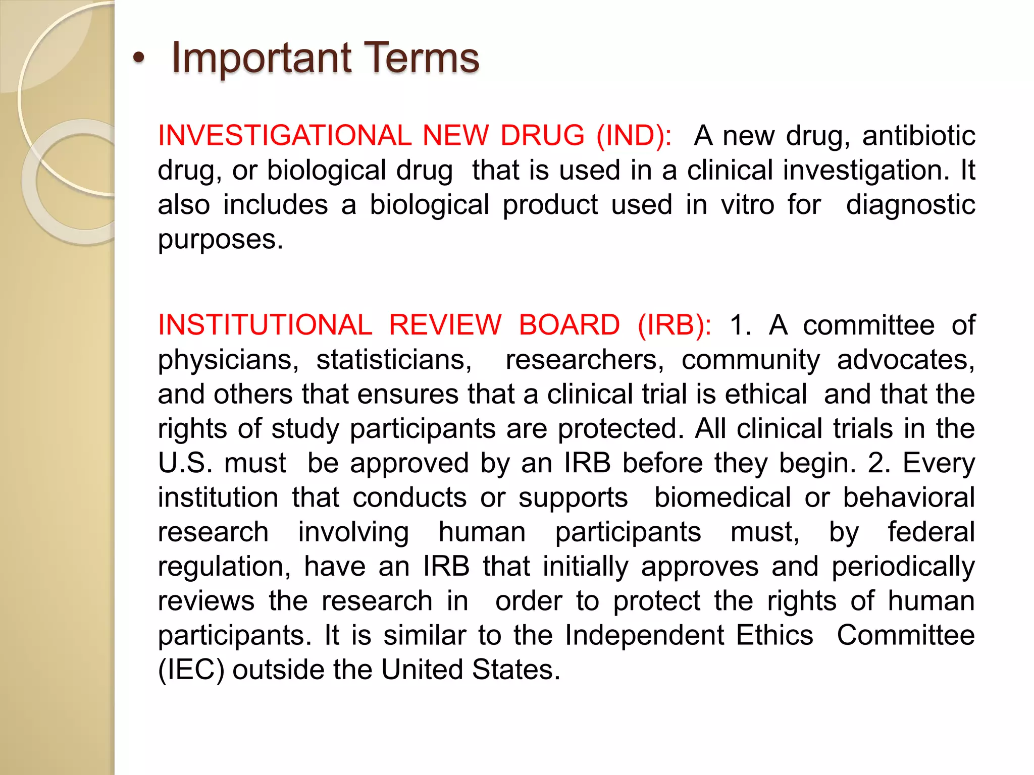 Introduction to clinical trial | PPTX