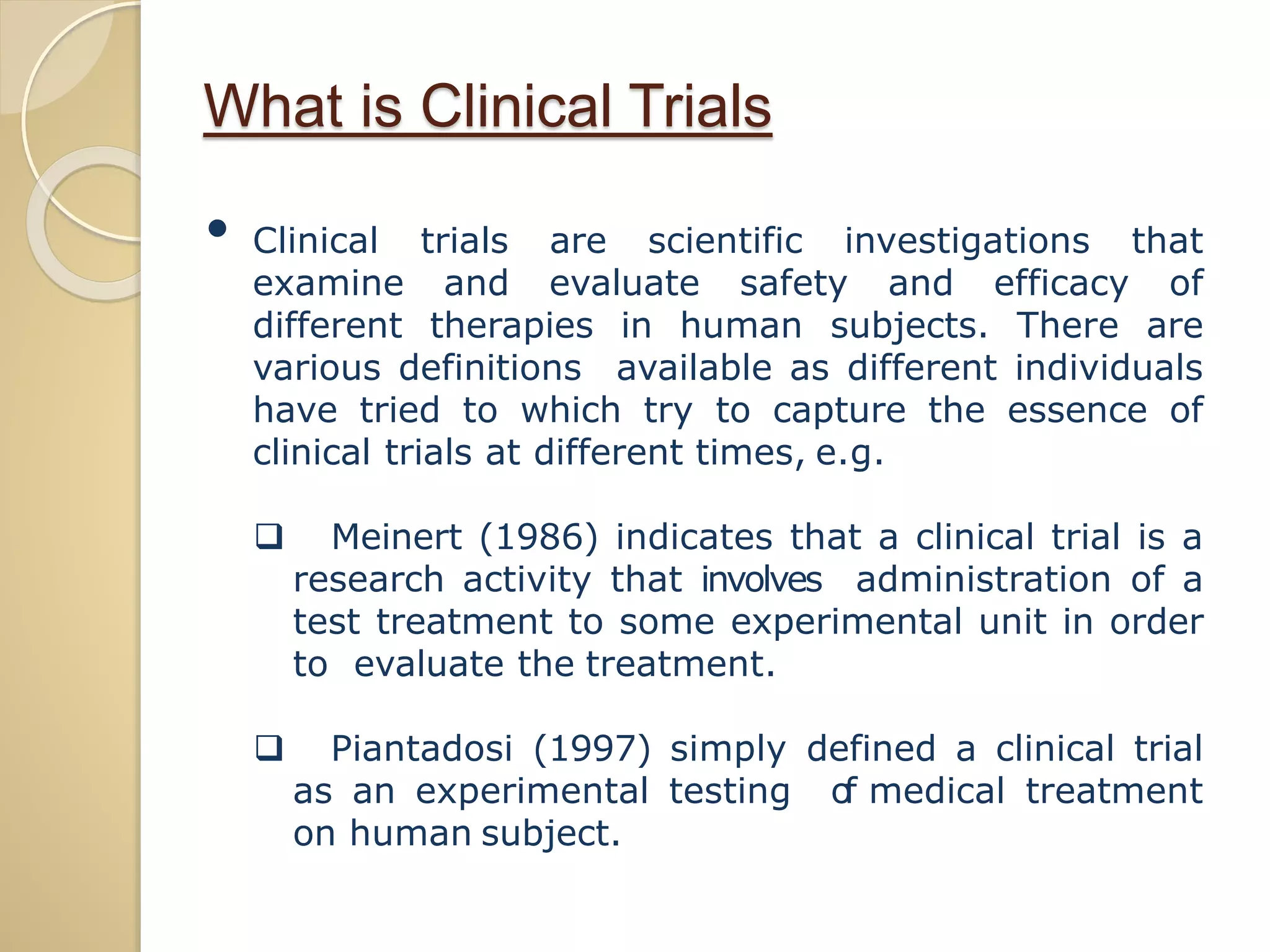 Introduction to clinical trial | PPTX