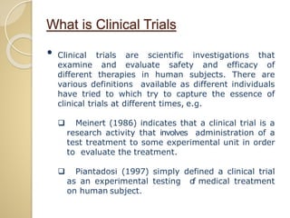 Introduction to clinical trial | PPTX