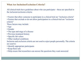 Introduction to clinical trials | PPTX