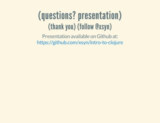 (gentle (introduction Clojure)) | PPT