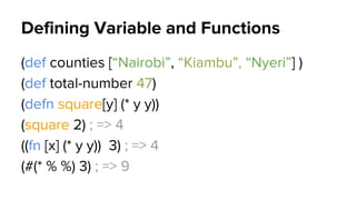 Brief intro to clojure | PPT