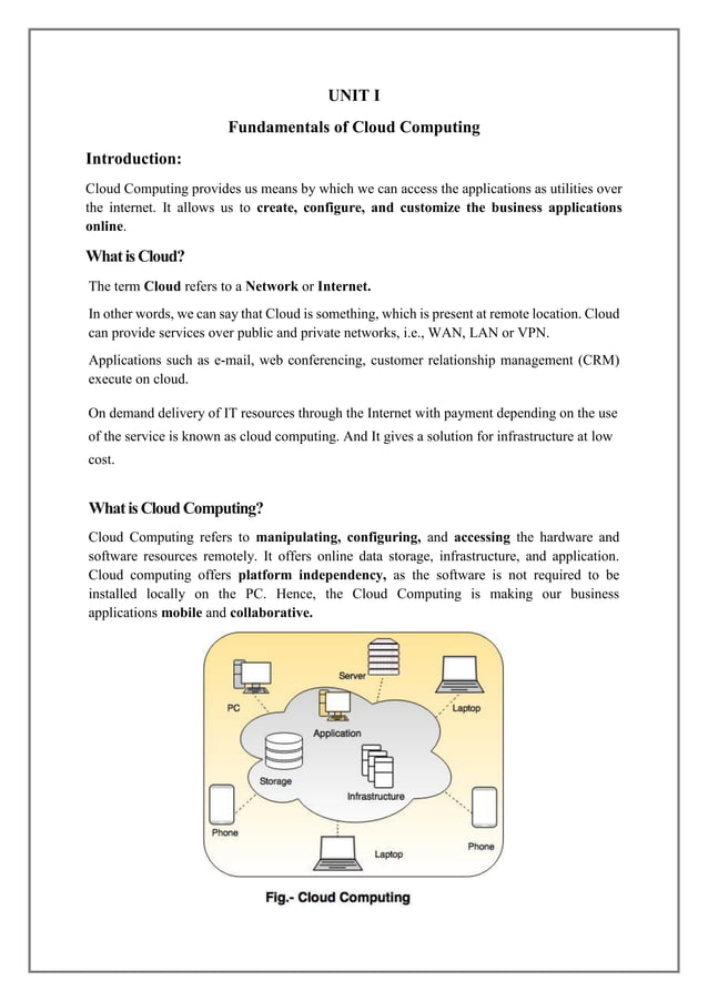 Fundamentals of cloud Computing | PDF | Cloud Computing | Internet
