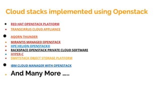 Introduction to cloud and openstack | PPT
