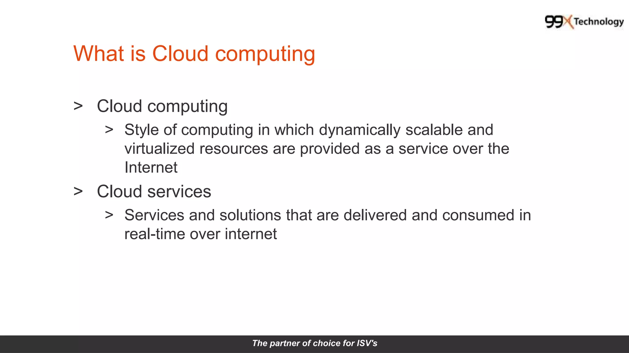 Introduction to cloud computing | PPTX | Cloud Computing | Internet