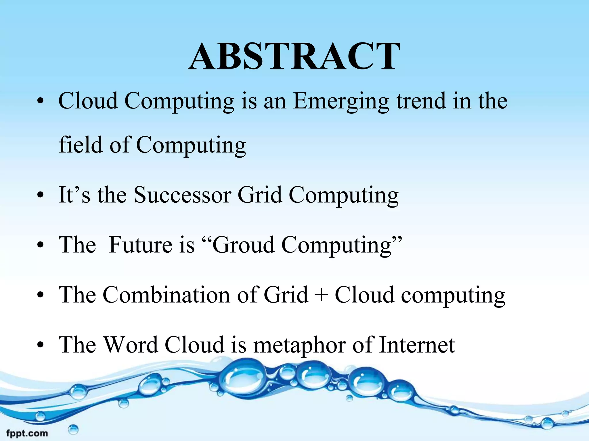 Introduction to Cloud Computing | PPT