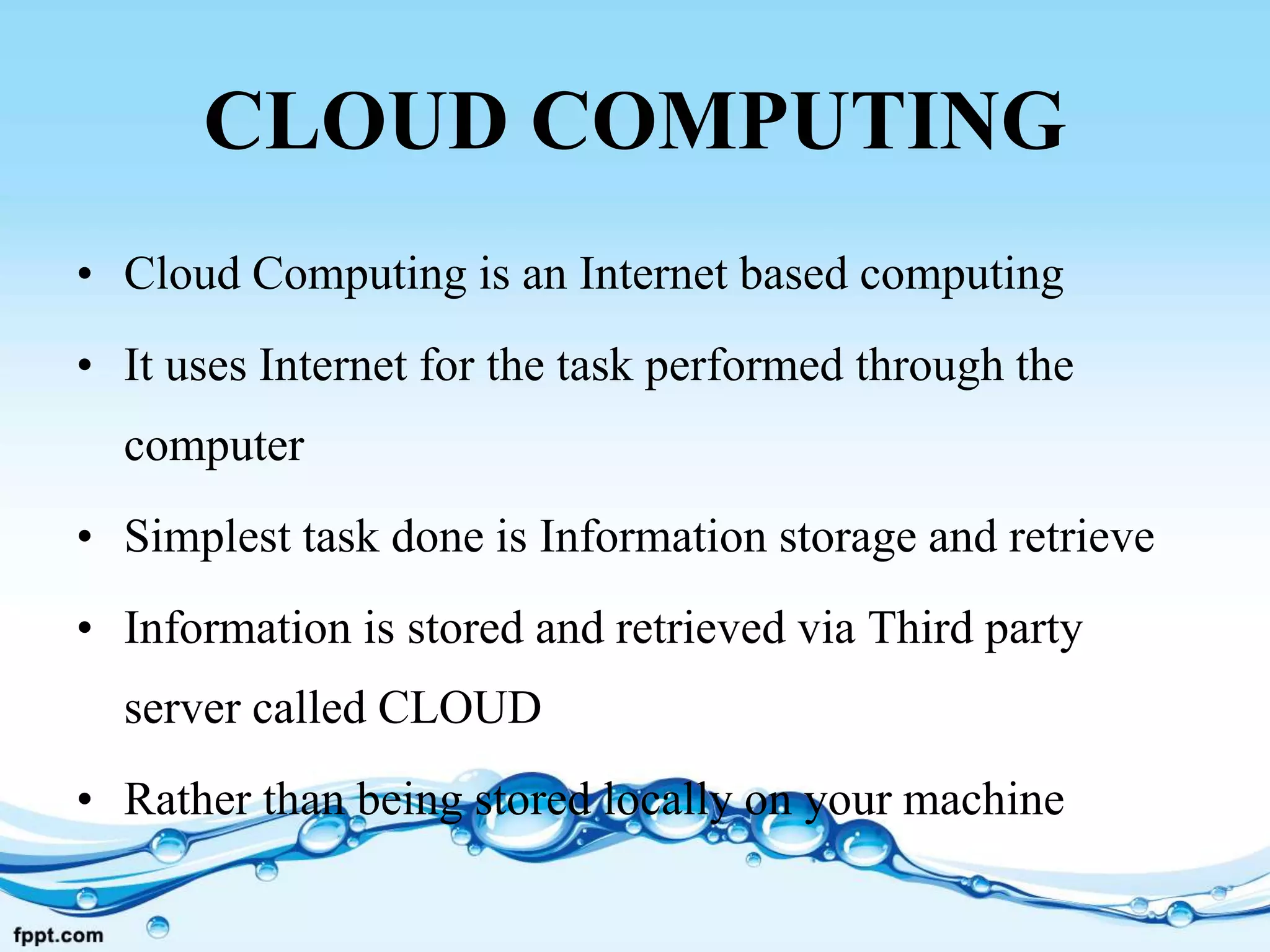 Introduction to Cloud Computing | PPT