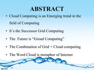 Introduction to Cloud Computing | PPT