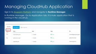 Introduction To Anypoint CloudHub With Mulesoft | PDF | Cloud Computing | Internet
