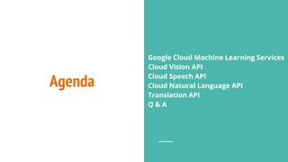 Introduction to Google Cloud Machine Learning APIs | PPT