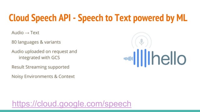 Introduction to Google Cloud Machine Learning APIs | PPT