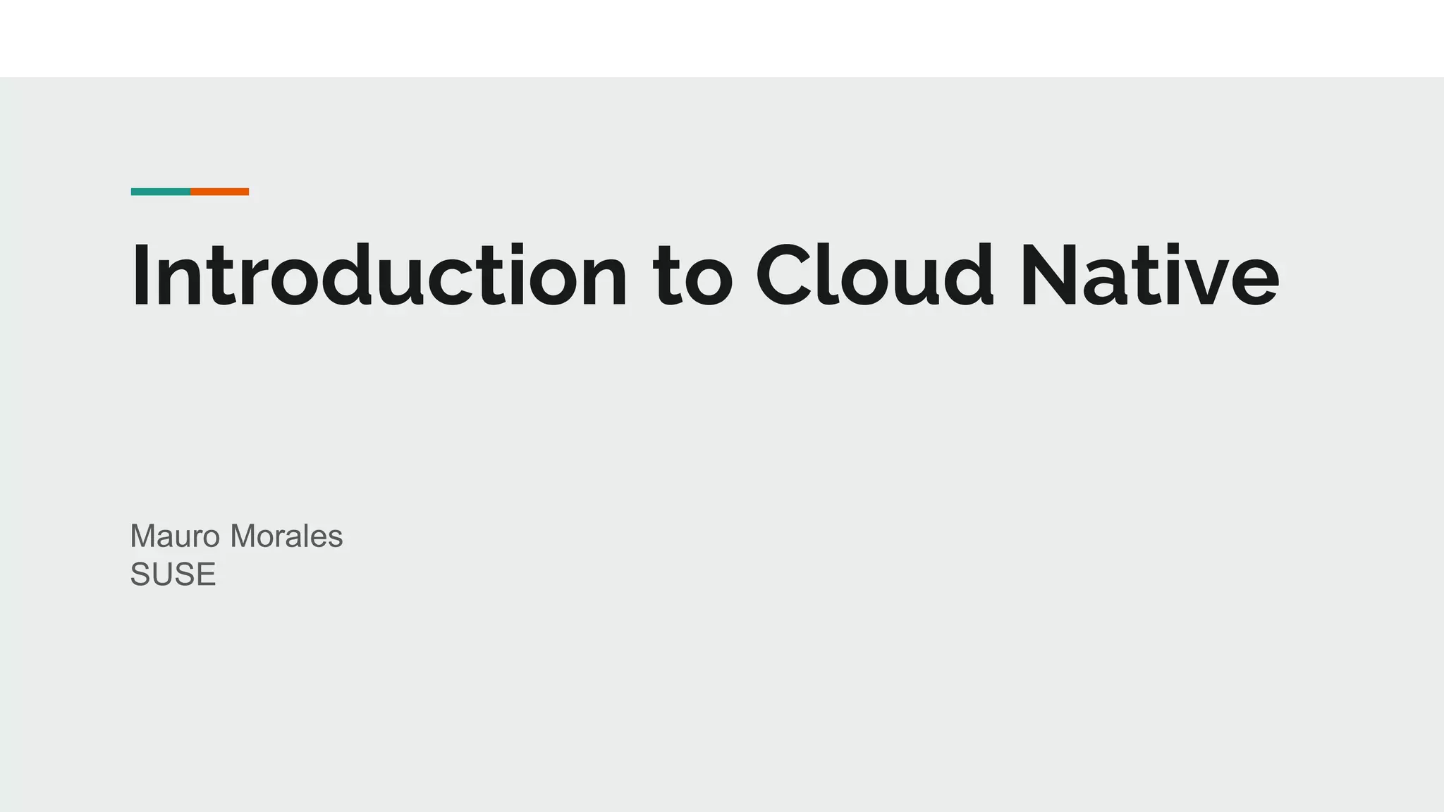 Introduction to Cloud Native | PPT