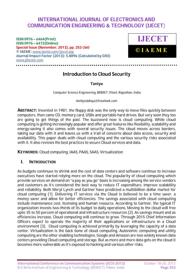Introduction to cloud security | PDF | Cloud Computing | Internet