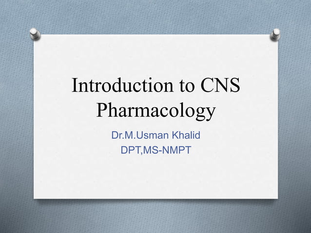 Introduction to CNS | PPTX | Brain and Nervous System Disorders ...
