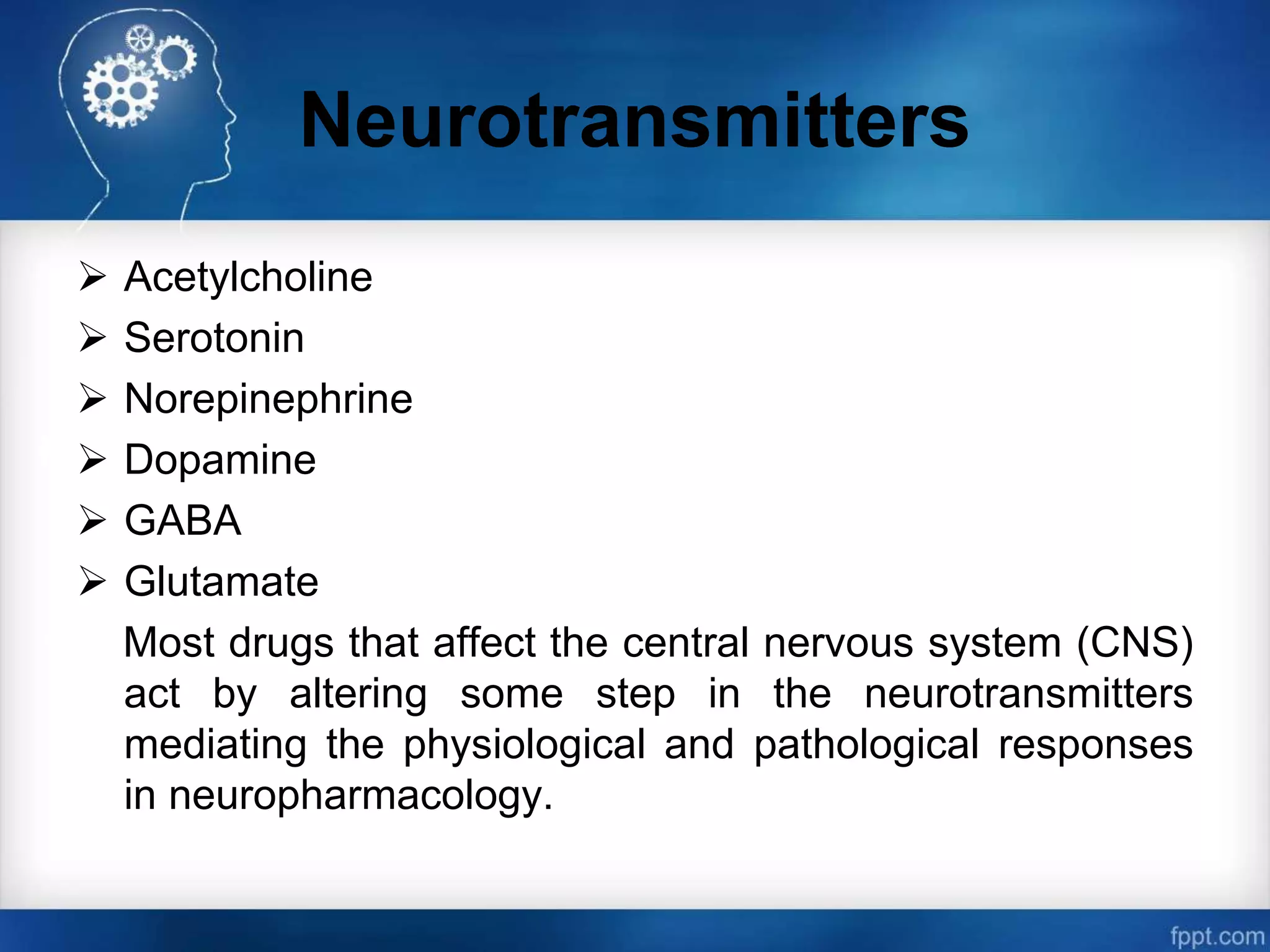 Introduction to cns pharmacology | PPTX