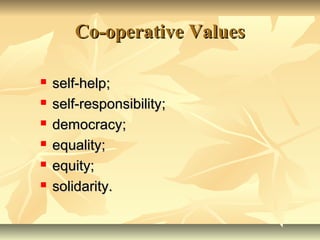 Introduction to co-operatives | PPT